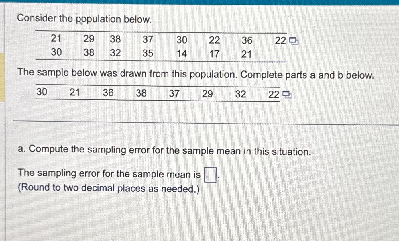 Solved Consider the population | Chegg.com