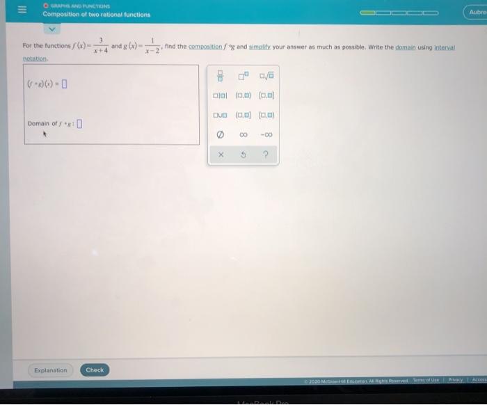 Solved OSRAGS AND FUNCTIONS Composition of two rational | Chegg.com