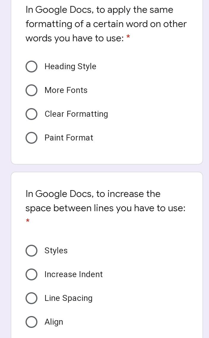 In Google Docs, to apply the same formatting of a | Chegg.com