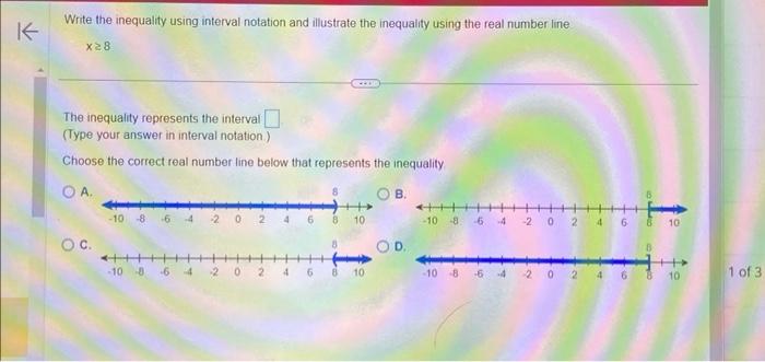 Solved Write the inequality using interval notation and | Chegg.com