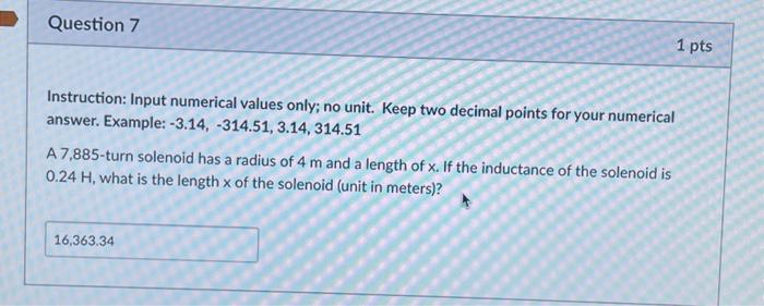 Solved Instruction: Input numerical values only; no unit. | Chegg.com