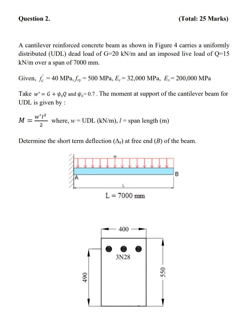 [Solved]: please complete asap A cantilever reinf