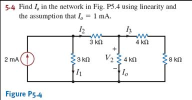 Solved Find O0 in the network in Fig. P5.4 using linearity | Chegg.com