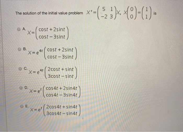 Solved The solution of the initial value problem *-(-25)