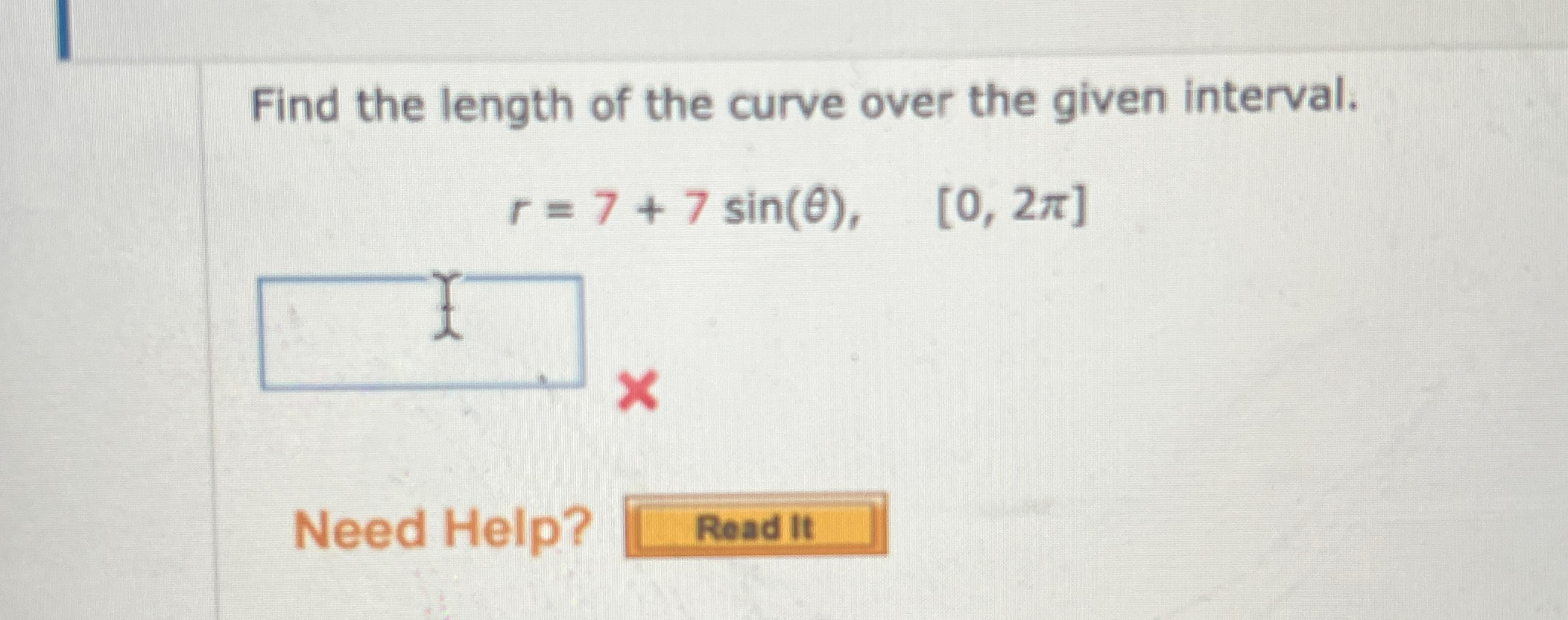 Solved Find the length of the curve over the given | Chegg.com