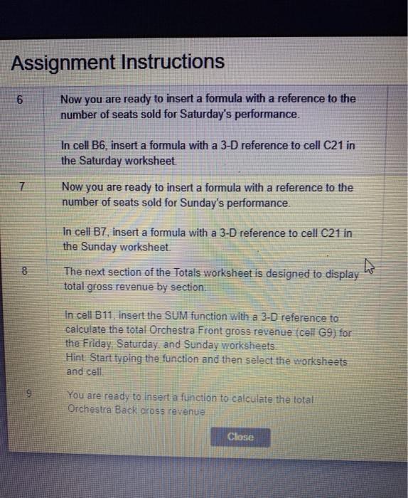 Assignment Instructions Exp19 Excel | Chegg.com