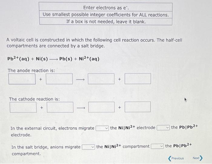 Solved Enter electrons as e Use smallest possible integer | Chegg.com