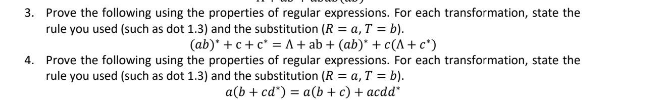 Solved 3. Prove the following using the properties of | Chegg.com