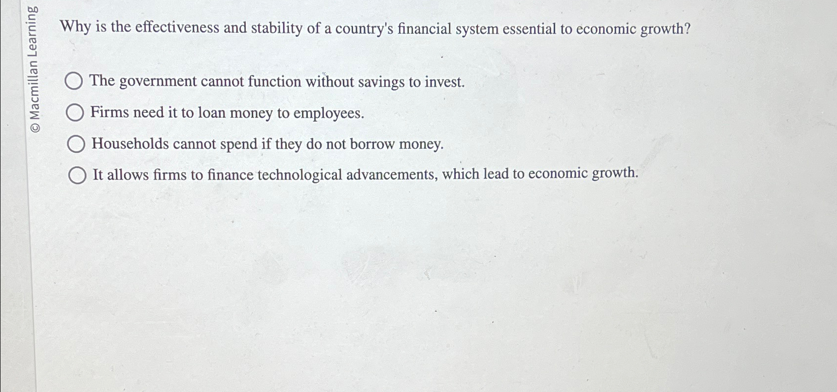 Solved The government cannot function without savings to | Chegg.com