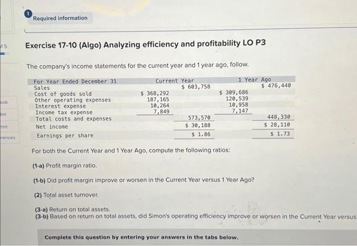 Solved Required information Use the following information | Chegg.com