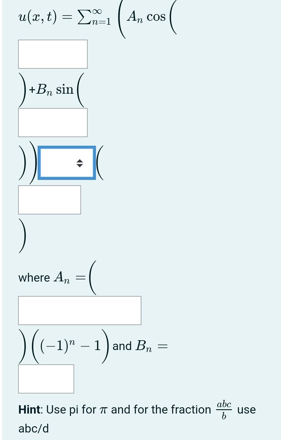Solved When solving using the method of separation of | Chegg.com