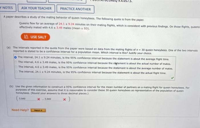 Solved paper describes a study of the mating behavior of | Chegg.com