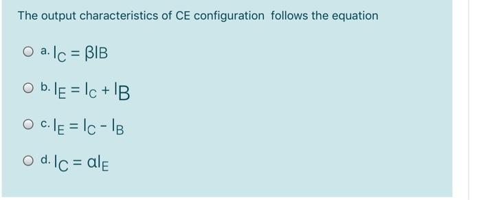 Solved The output characteristics of CE configuration | Chegg.com