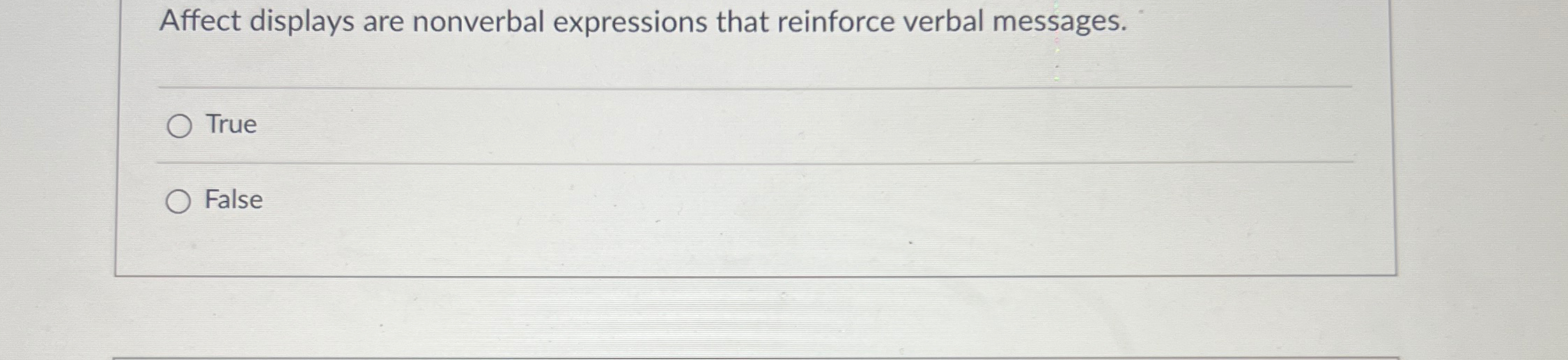 Solved Affect displays are nonverbal expressions that | Chegg.com