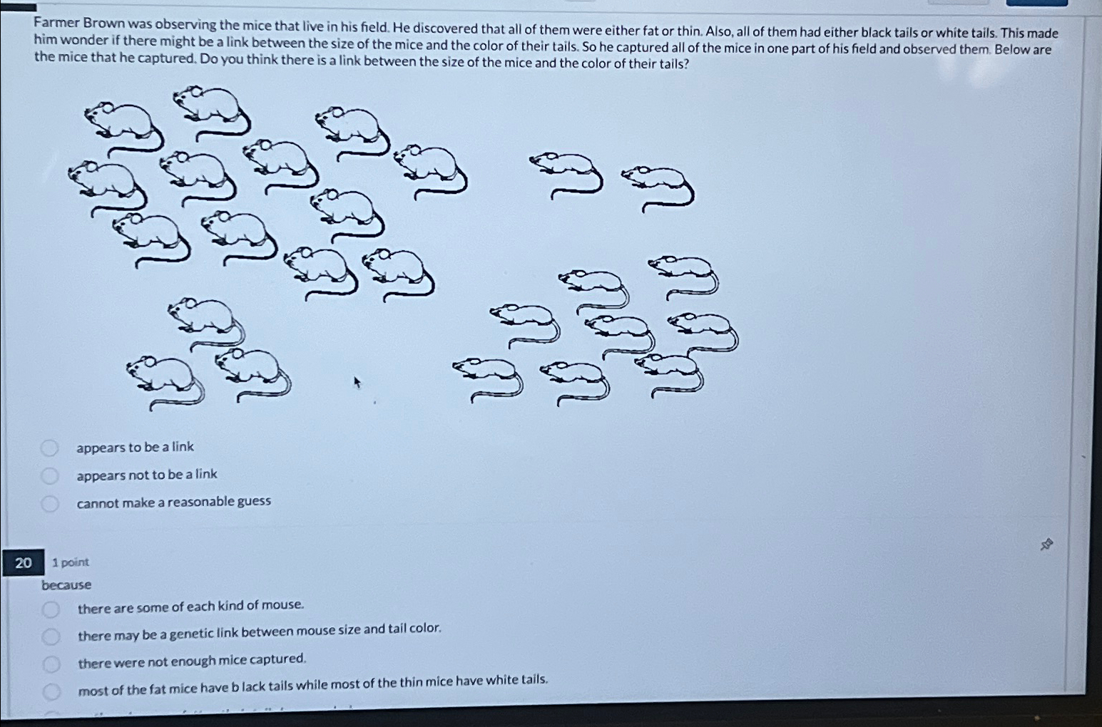 Solved Farmer Brown was observing the mice that live in his | Chegg.com