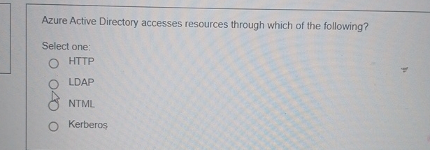 Solved Azure Active Directory accesses resources through | Chegg.com