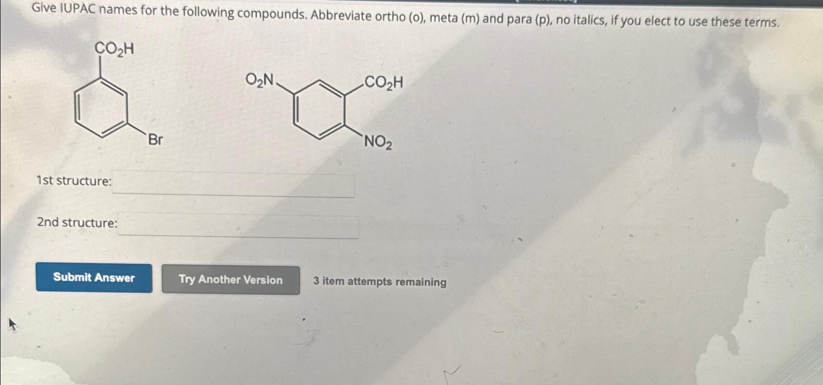 Solved Give IUPAC names for the following compounds. | Chegg.com