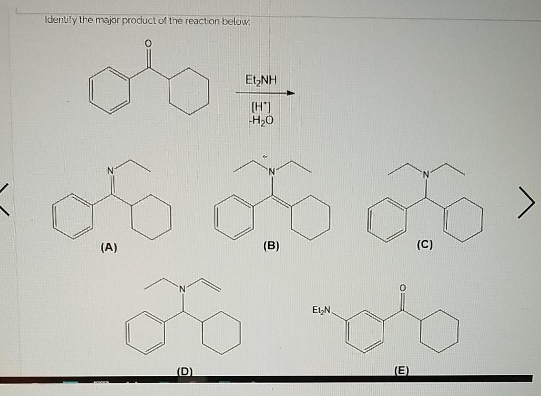 Solved Identify the major product of the reaction below | Chegg.com