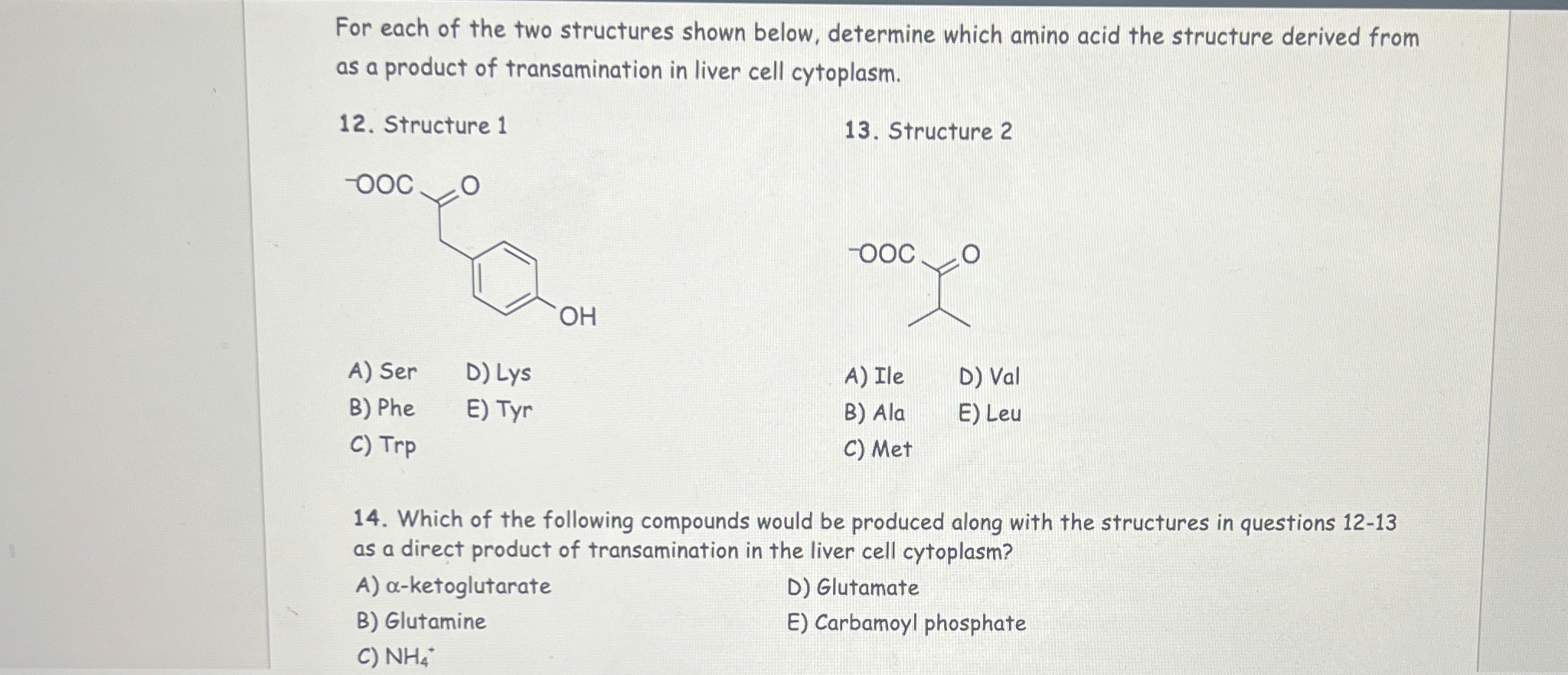 Solved (Please answer question 14) ﻿For each of the two | Chegg.com