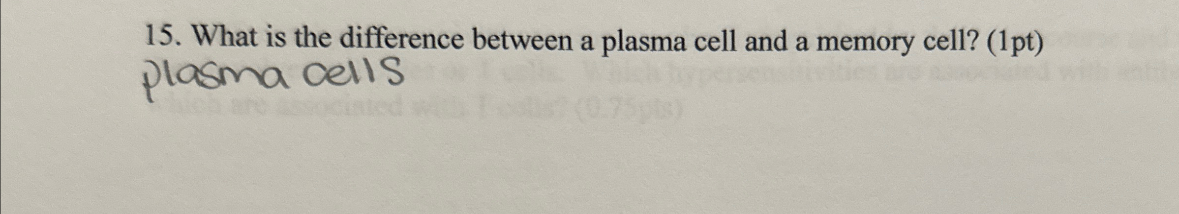 Solved What is the difference between a plasma cell and a | Chegg.com