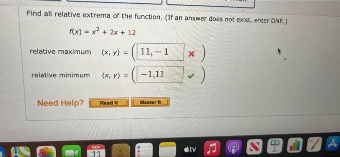 Solved Find all relative extrema of the function. (If an | Chegg.com