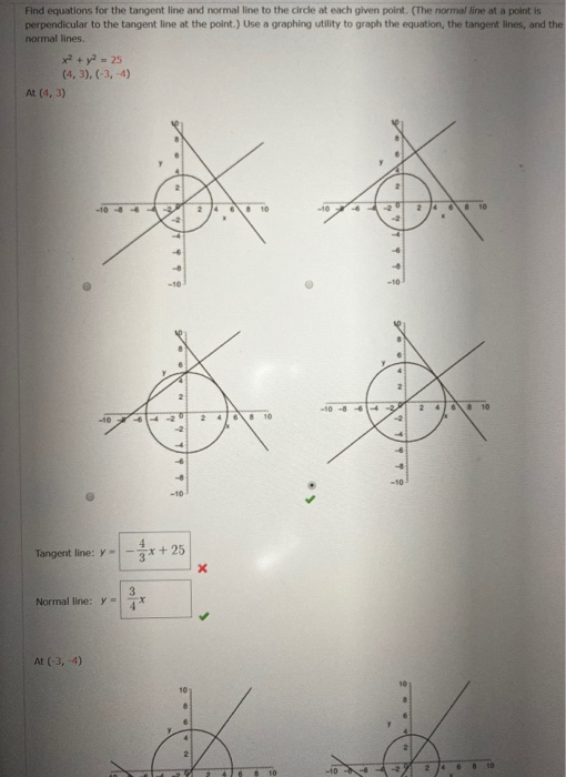 Solved Find equations for the tangent line and normal line | Chegg.com