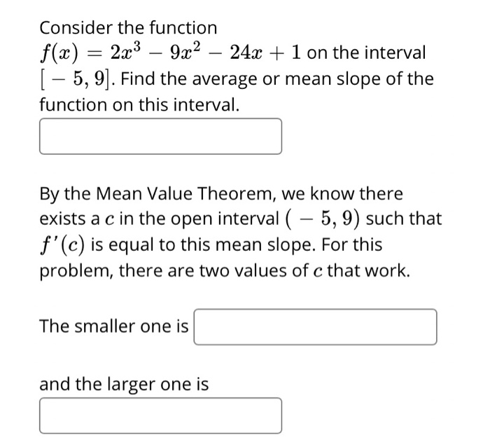 Solved Consider the function f(x) = 2x3 – 9x2 – 24x + 1 on | Chegg.com