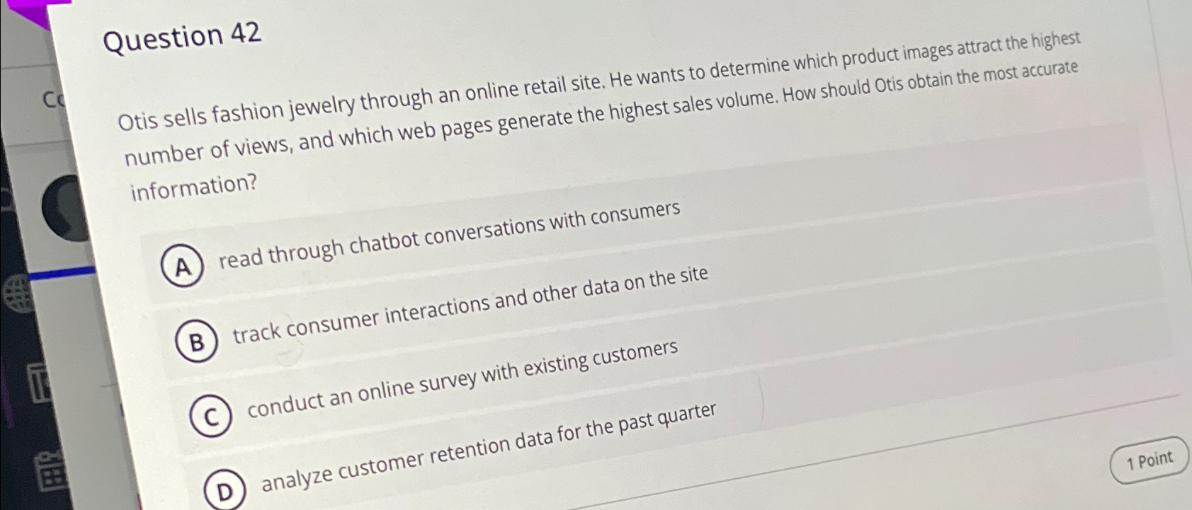 Solved Question 42Otis sells fashion jewelry through an | Chegg.com