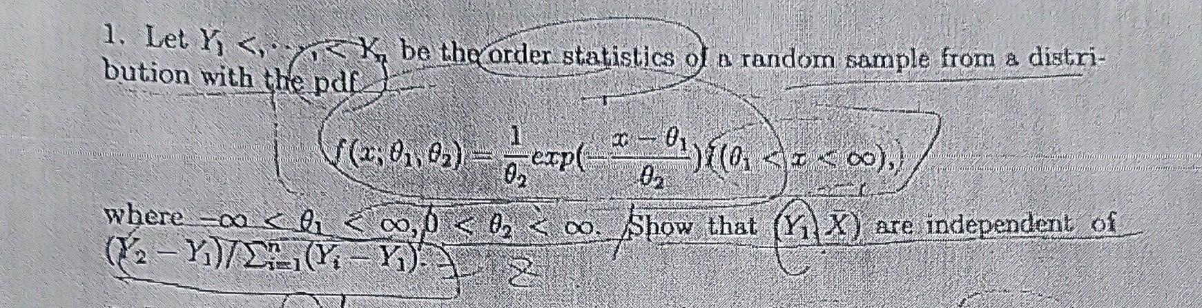 Solved 1. Let Y1