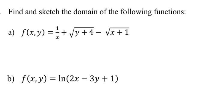Solved Find and sketch the domain of the following | Chegg.com