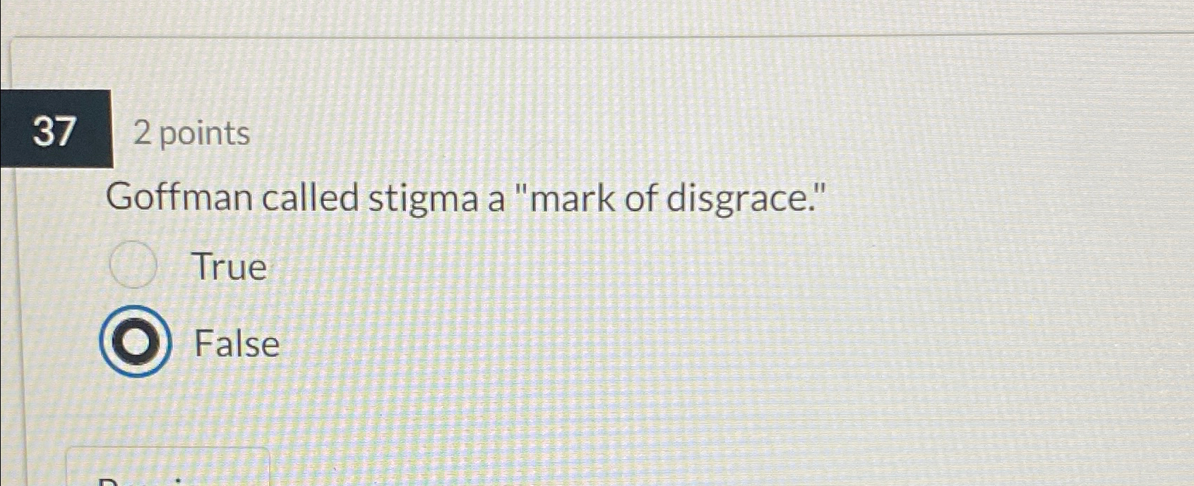Solved 372 ﻿pointsGoffman called stigma a "mark of | Chegg.com