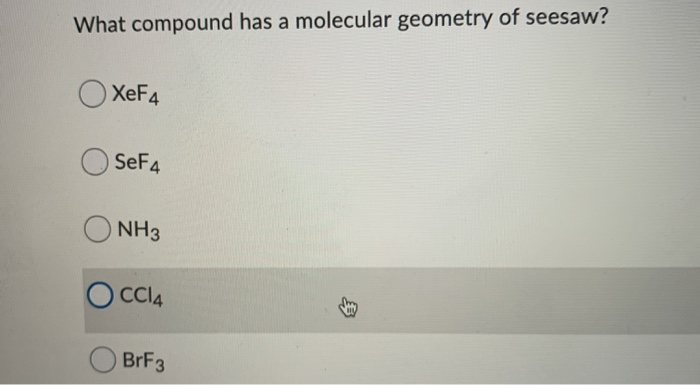 Sef4 Molecular Geometry
