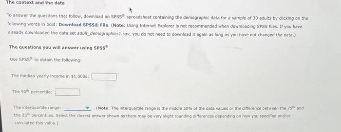 To Answer The Questions That Follow Download An Spss 