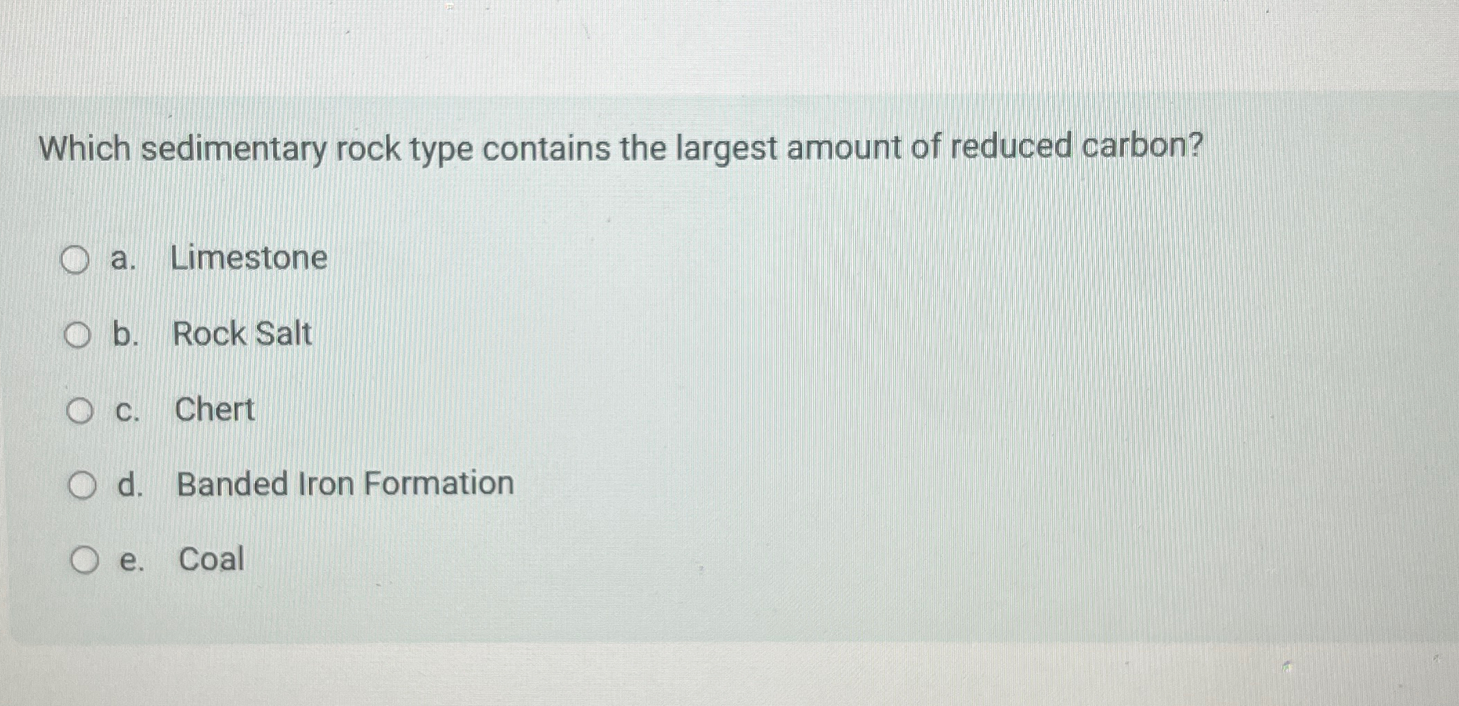 Solved Which sedimentary rock type contains the largest | Chegg.com