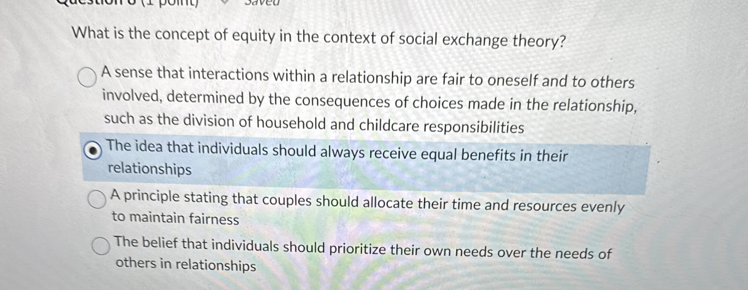 Solved What is the concept of equity in the context of | Chegg.com