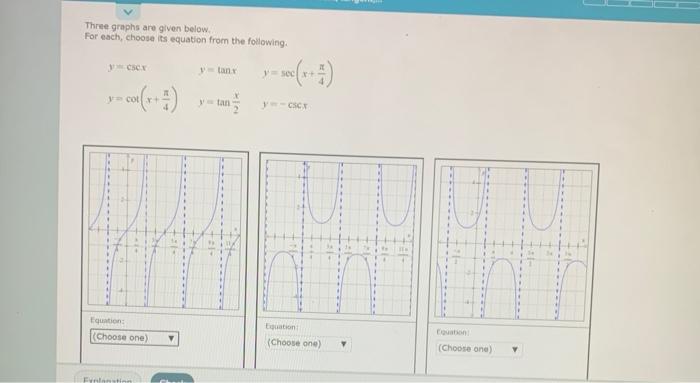 Solved Three graphs are given below For each, choose its | Chegg.com