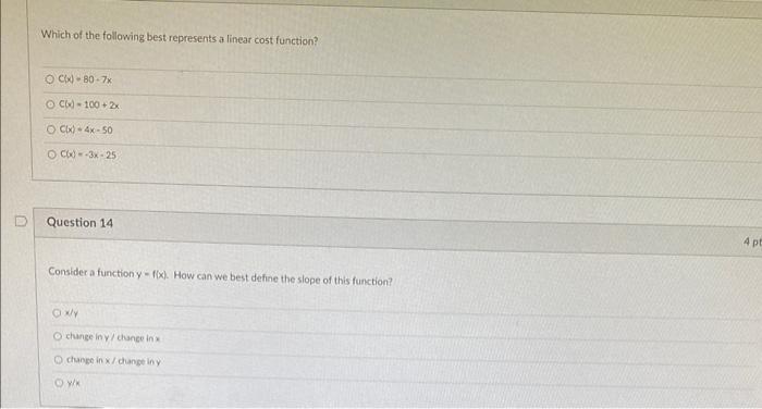 Solved A firm has a linear cost function, where C(x) | Chegg.com