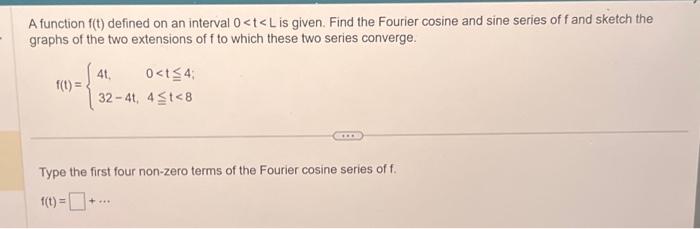 Solved A function f(t) defined on an interval 0 | Chegg.com