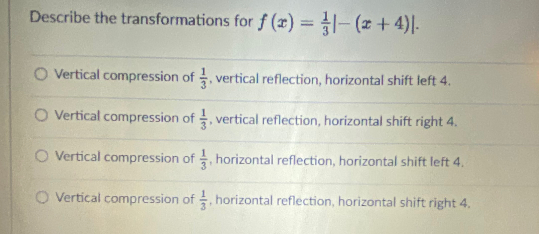 Describe the transformations for | Chegg.com