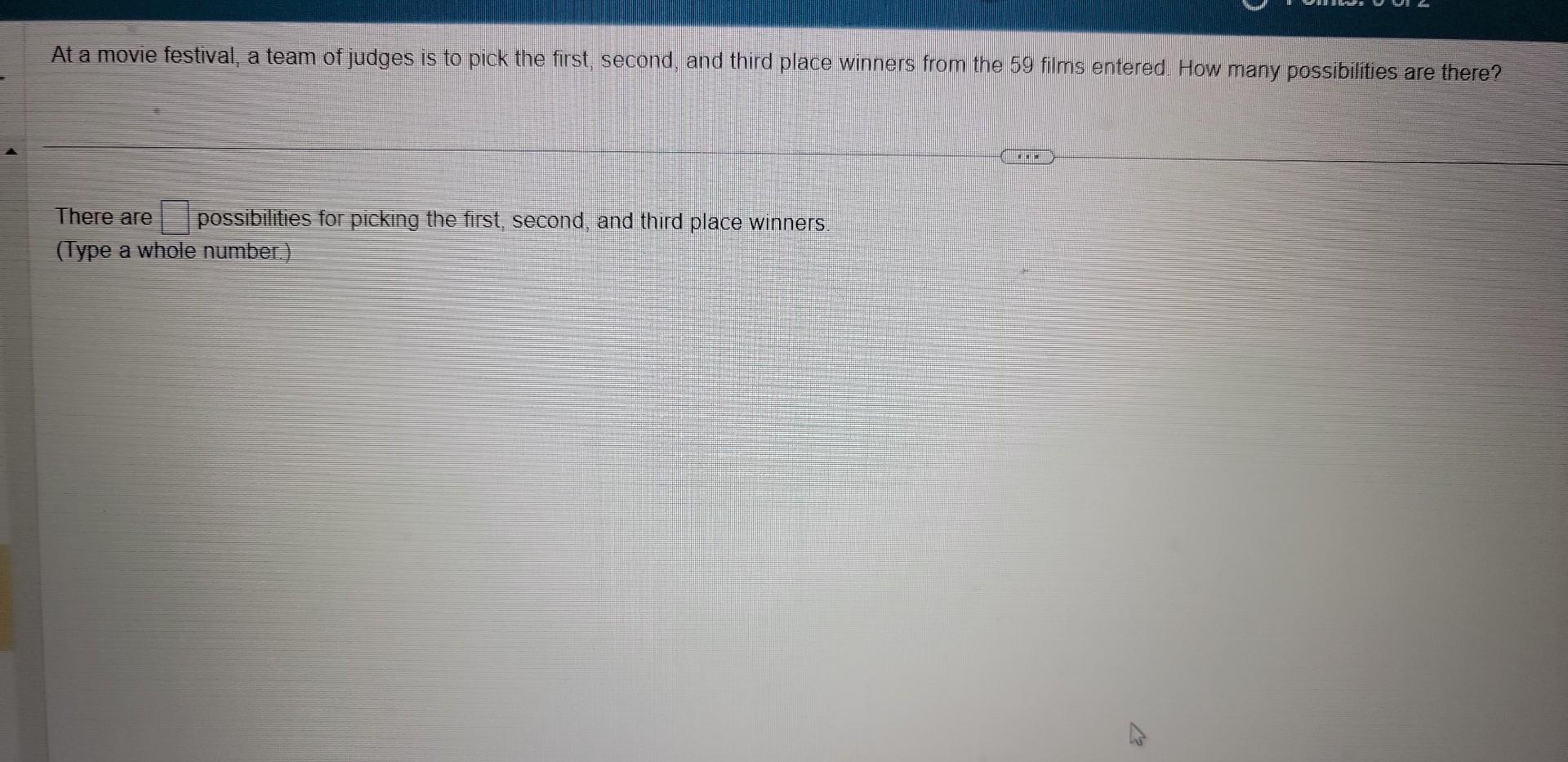Solved There are possibilities for picking the first, | Chegg.com