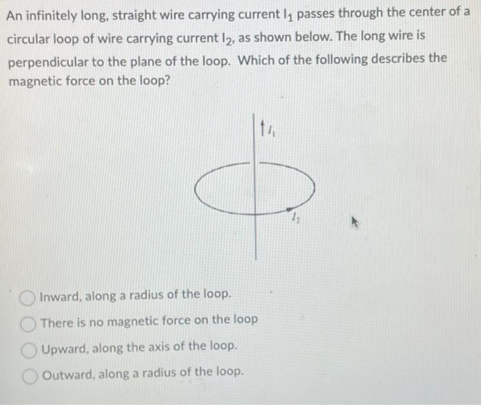 [Solved]: An infinitely long, straight wire carrying curren