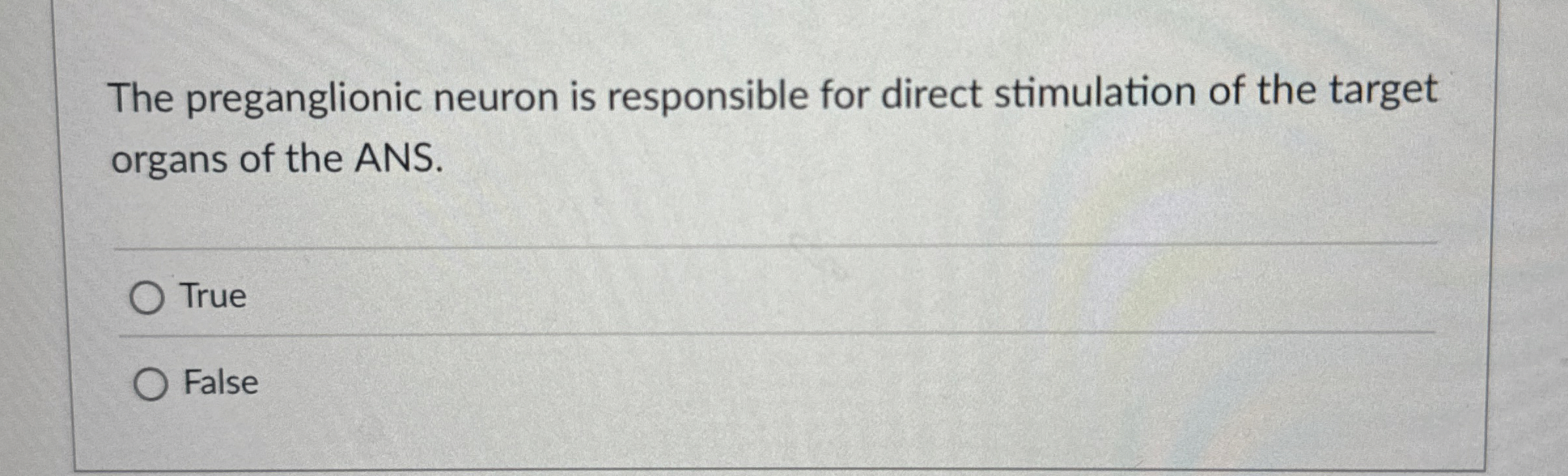 Solved The preganglionic neuron is responsible for direct | Chegg.com