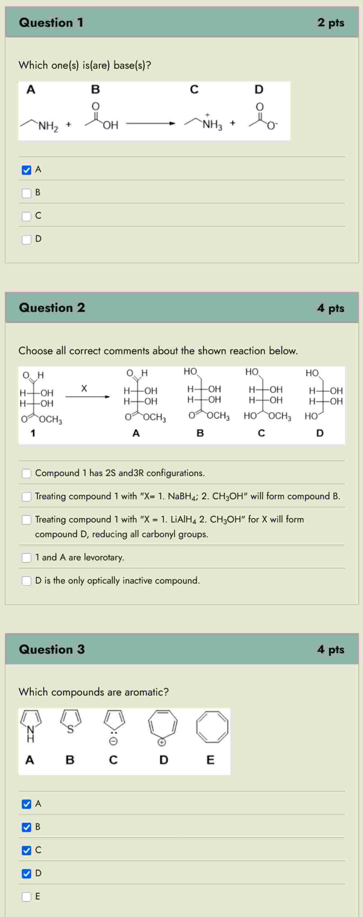 Solved Which one(s) ﻿is(are) ﻿base(s)? 4 ﻿B C D Question 2 | Chegg.com