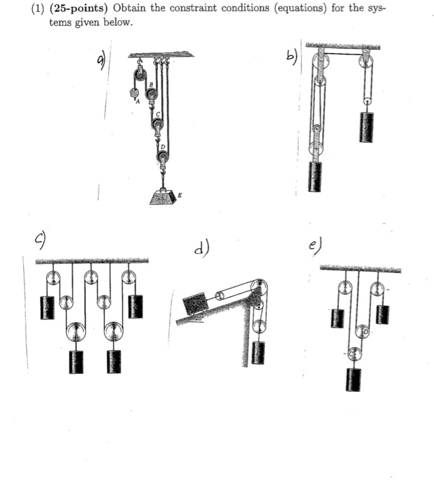 Solved (1) (25-points) Obtain the constraint conditions | Chegg.com