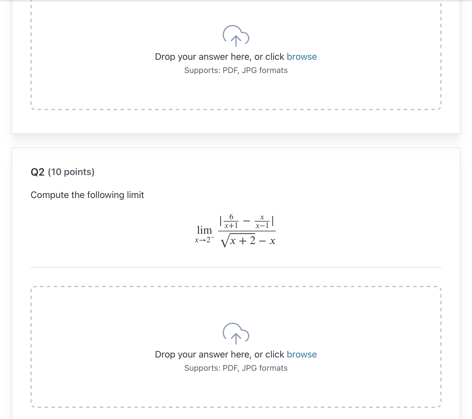 Solved Drop your answer here, or ﻿click browseSupports: | Chegg.com