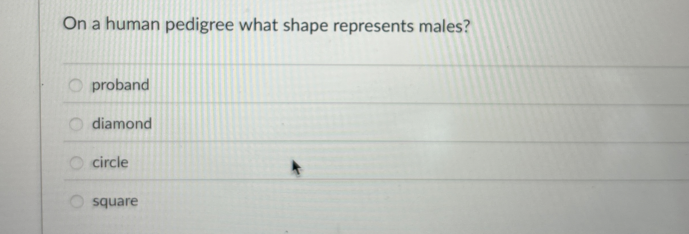 Solved On a human pedigree what shape represents | Chegg.com
