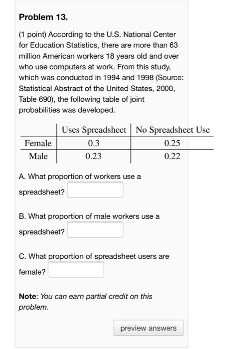 Solved Problem 13. (1 point) According to the U.S. National | Chegg.com