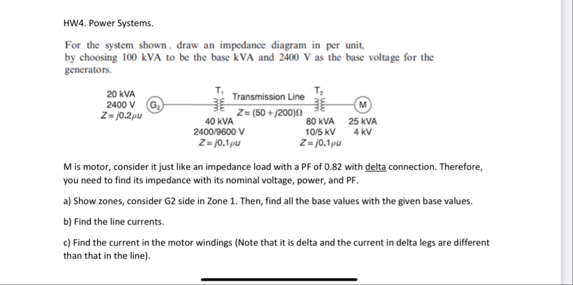 Solved HW4. ﻿Power Systems.For the system shown, draw an | Chegg.com