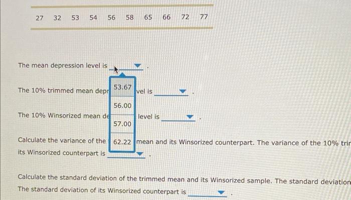 Solved 10. Winsorized variance and standard deviation The | Chegg.com
