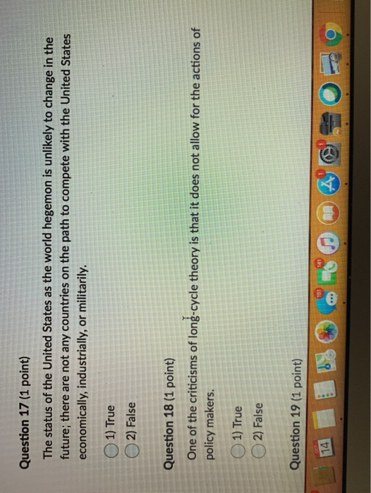 Solved Question 12 (1 point) Imperial overstretch is best | Chegg.com